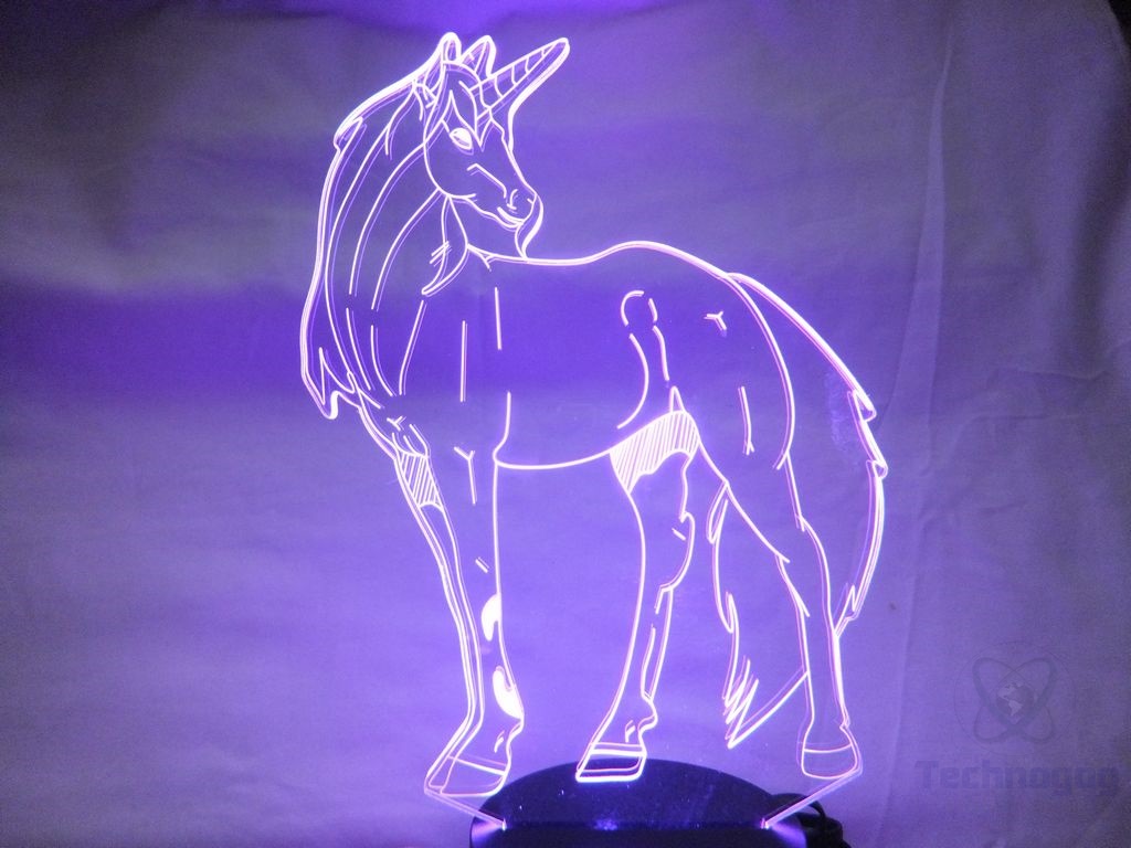 Review of WHATOOK 3D Unicorn Optical Illusion LED Light | Technogog